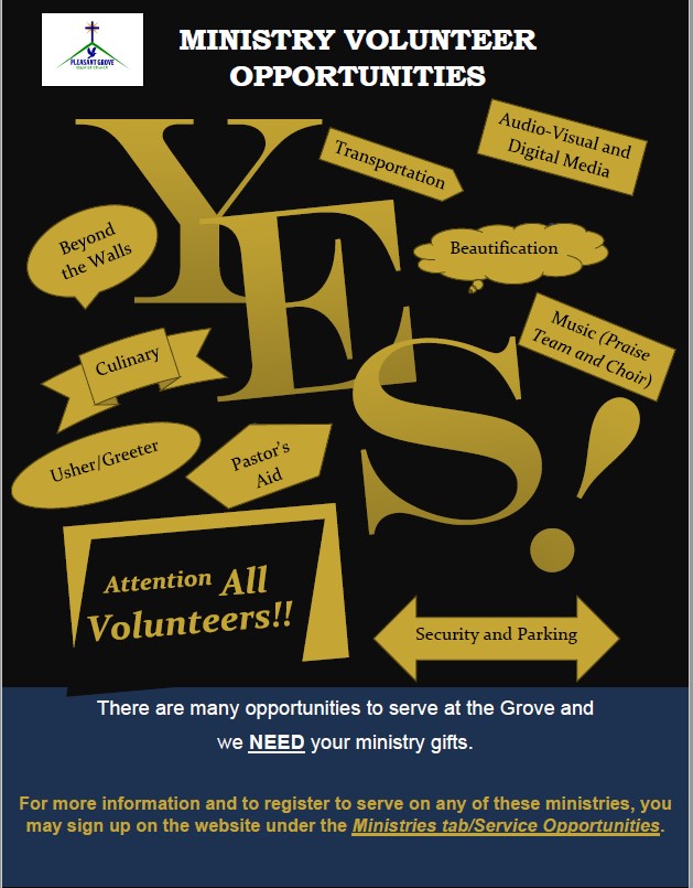 Upcoming Events - Pleasant Grove Baptist Church